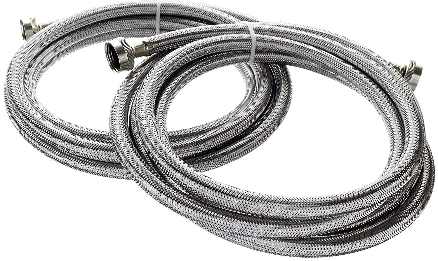 10 ft Stainless Steel Washing Machine Hoses 2 Pack Burst Proof from ...