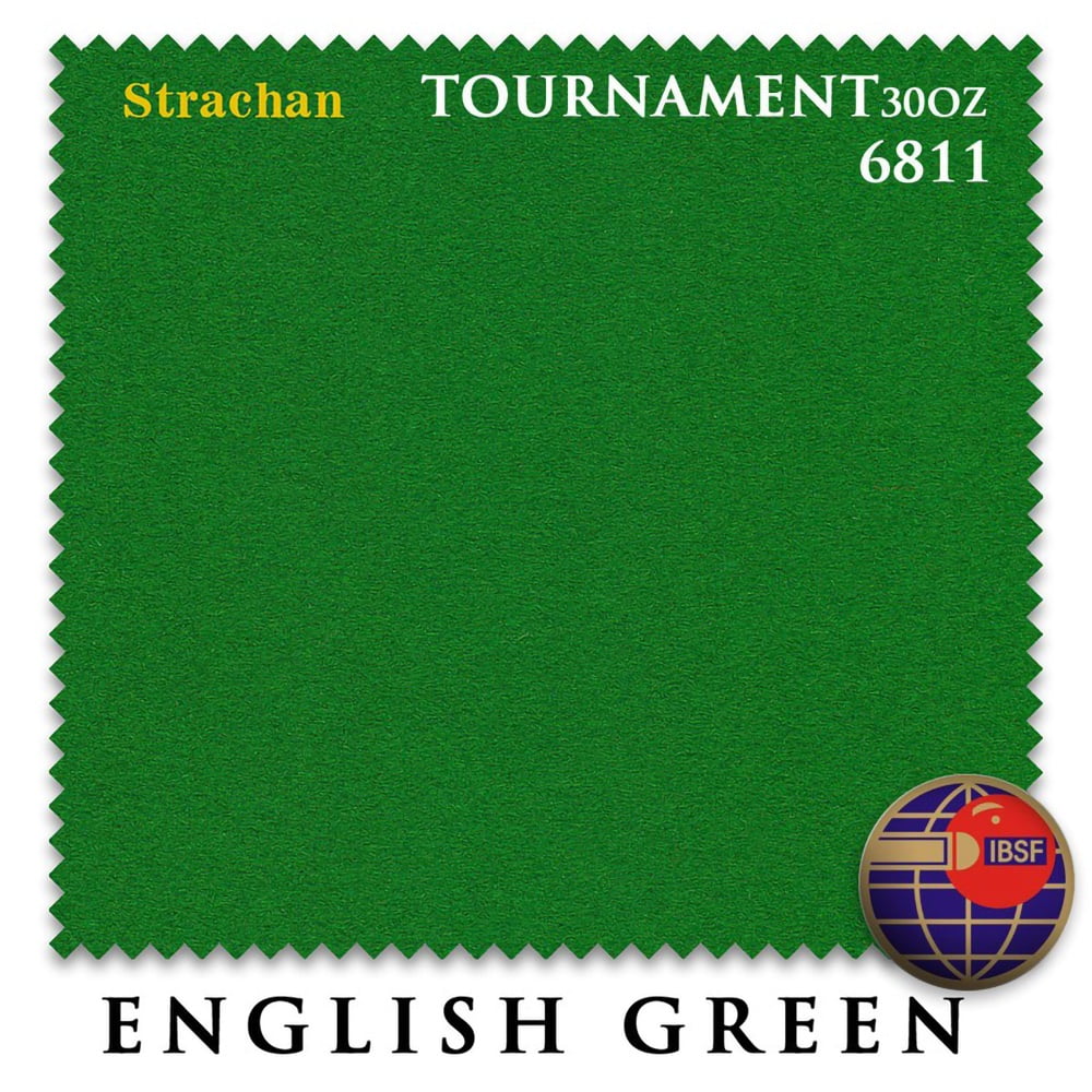 10 ft Strachan 6811 Tournament 30 oz Snooker Table Cloth English Green ...