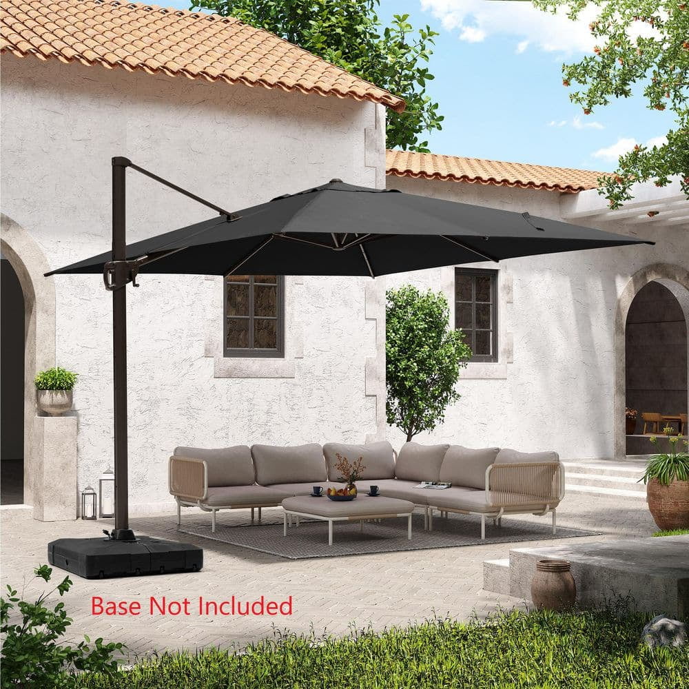 10 ft. x 10 ft. 360-Degree Rotating Cantilever Patio Umbrella with ...