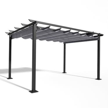 Paragon Outdoor 11' x 11' Florence Aluminum Pergola in Gray with ...