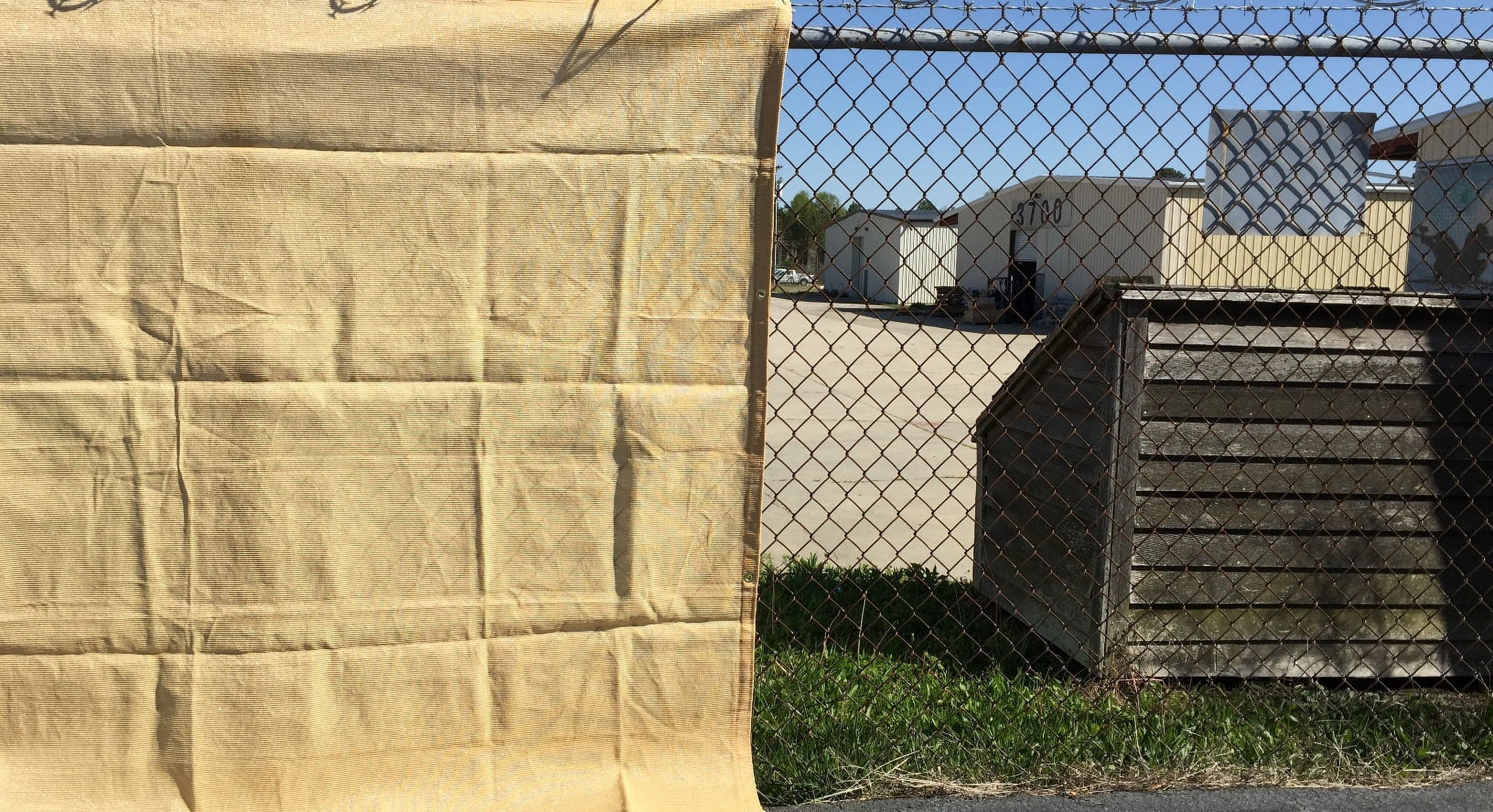 10 ft. x 16 ft. - Sand Color Premium Privacy Fence Screen, 90% Blockage ...