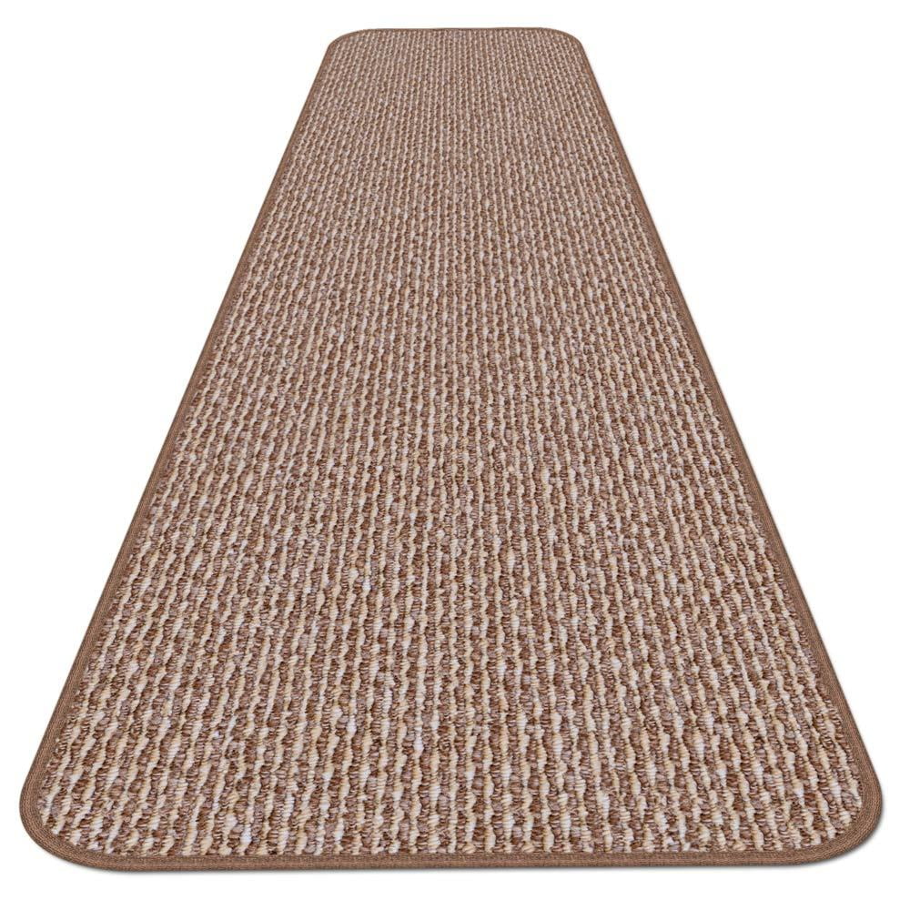 10 ft x 36 in SKID-RESISTANT Carpet Runner PRALINE BROWN hall area rug ...