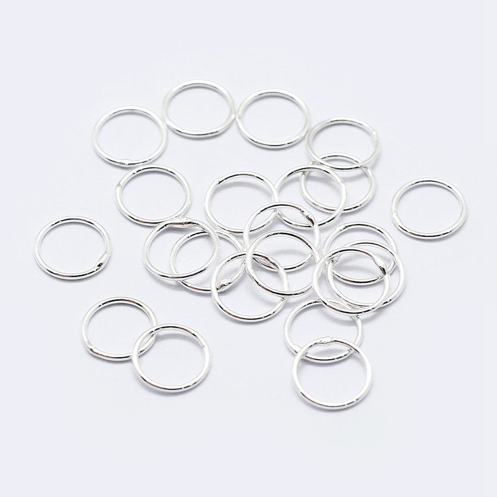 10 g 925 Sterling Silver Round Rings Soldered Jump Rings Closed Jump ...