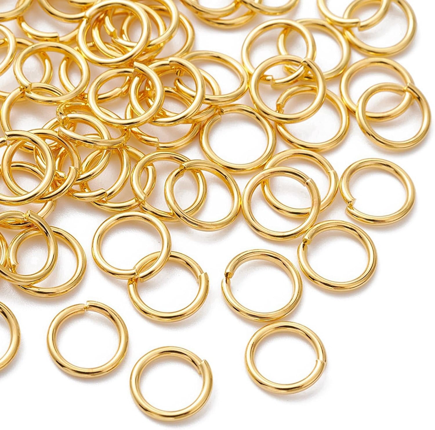 10 g Brass Open Jump Rings Round Rings Golden 18 Gauge 8x1mm - Walmart.com