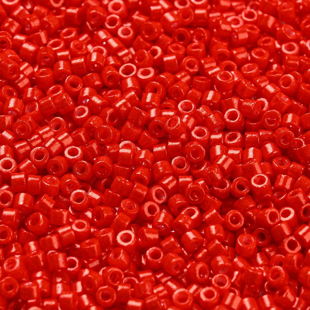 10 g Cylinder Seed Beads Opaque Colours Luster Uniform Size Red 2x1.5mm ...