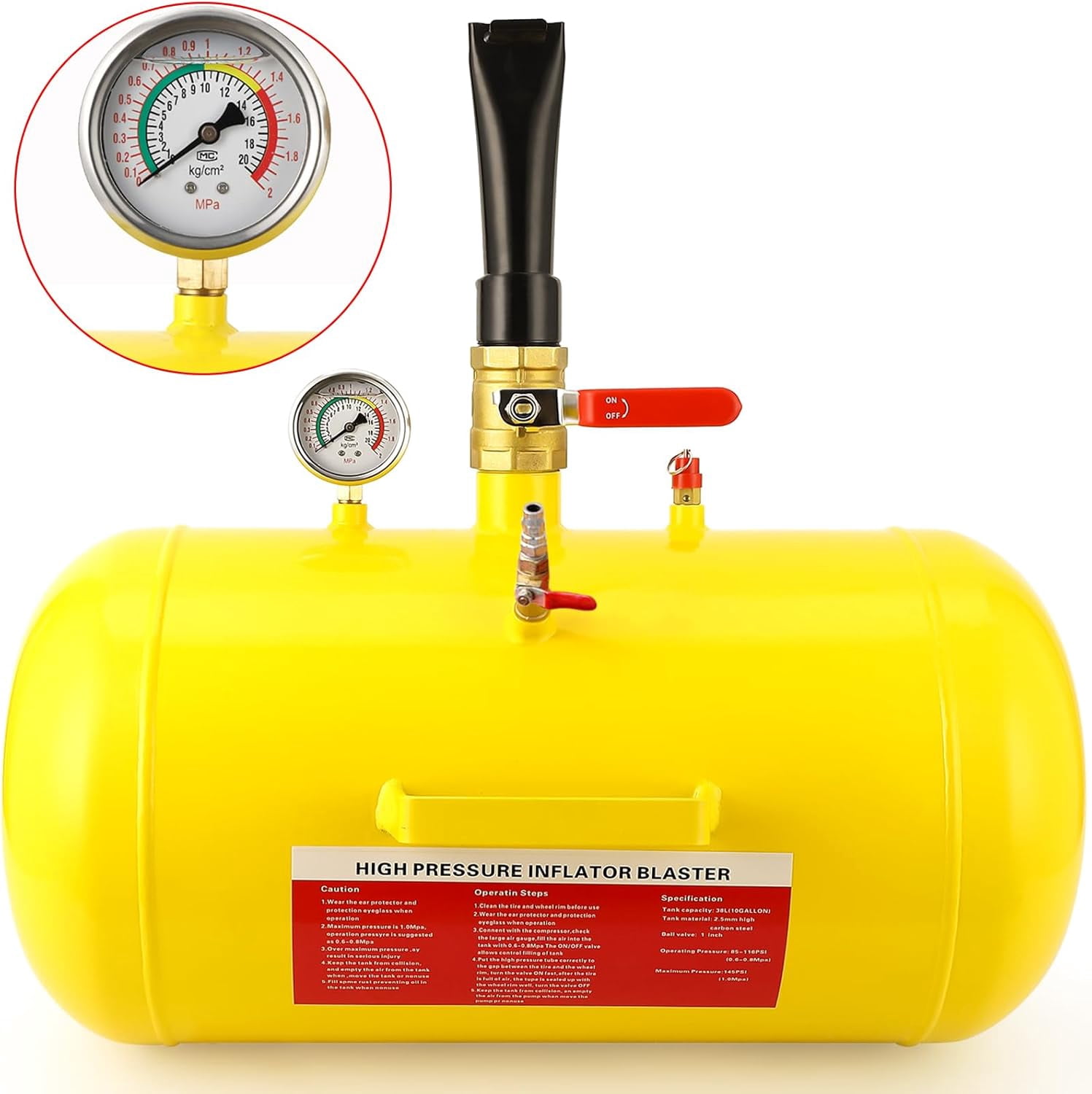 10 gallon air tire bead seater blaster heavy duty tire inflators w ...