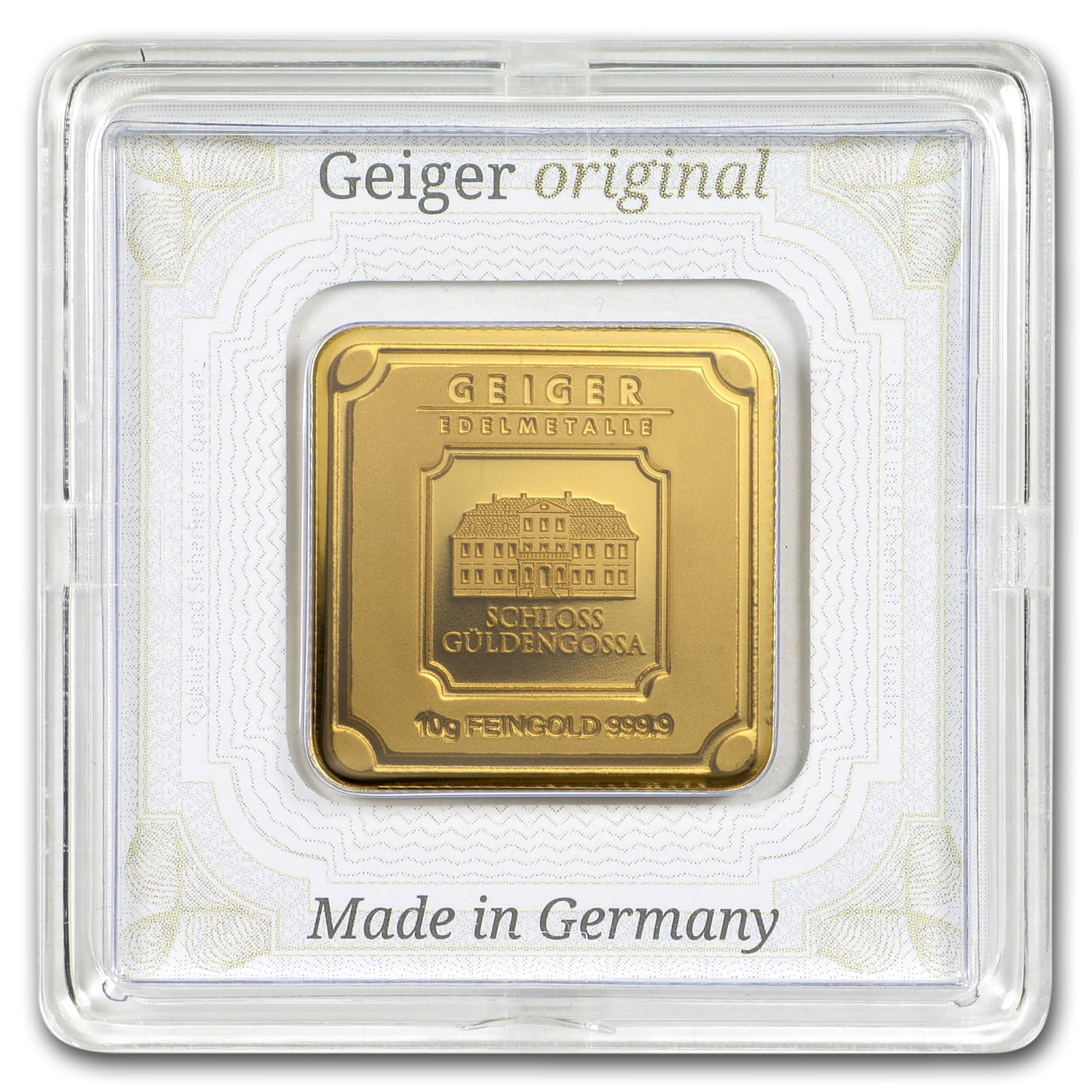 Geiger Edelmetalle 10g Gold Bar - Encapsulated with Assay, .9999 Fine ...