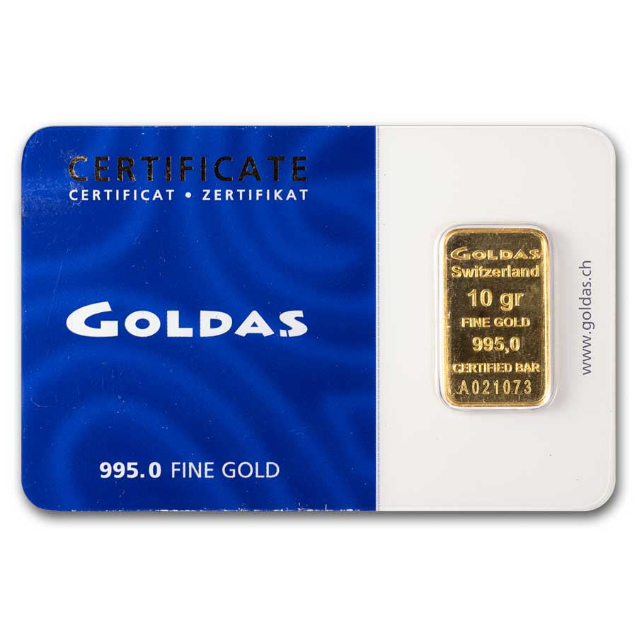 10 gram Gold Bar - Goldas (.995 Purity w/Assay) - Walmart.com