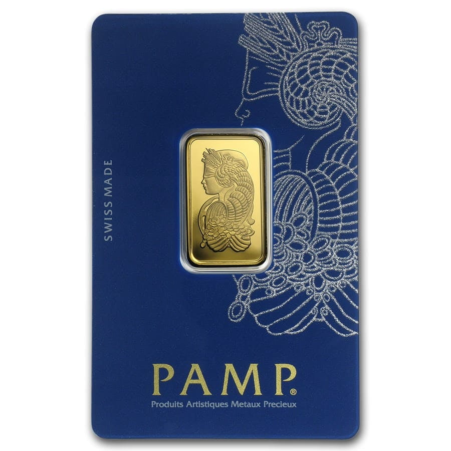 PAMP Suisse, 10 Gram Gold Bullion Bar, .9999 Fine, Lady Fortuna Design ...