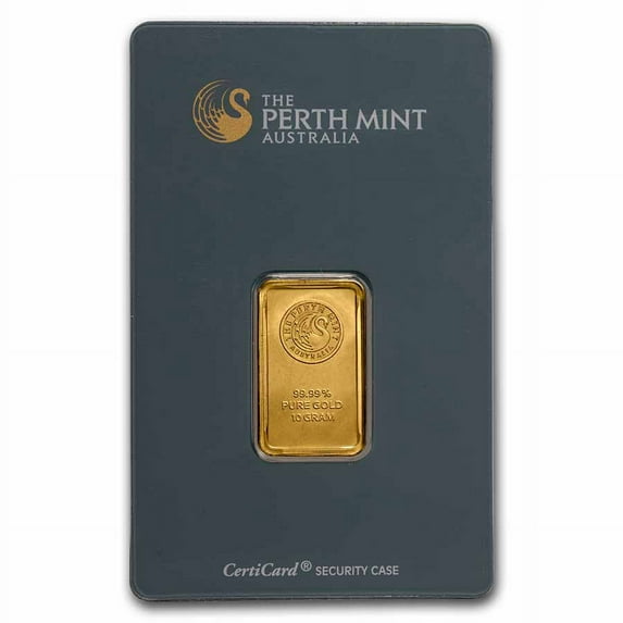 Perth Mint 10g Gold Bar - CertiCard Assay, Bullion Golden - Walmart.com