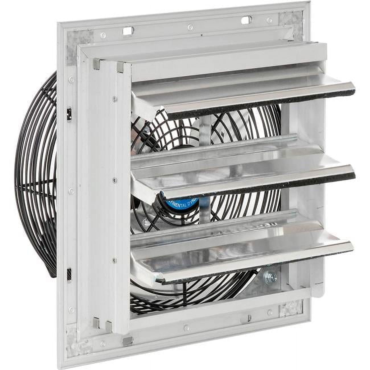 10 in. 0.03 HP 3 Speed Exhaust Fan with Shutter & Direct Drive - Black ...