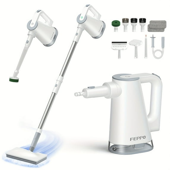 10-in-1 Corded Steam Mop - Detachable Handheld Cleaner with 2 Mats ...
