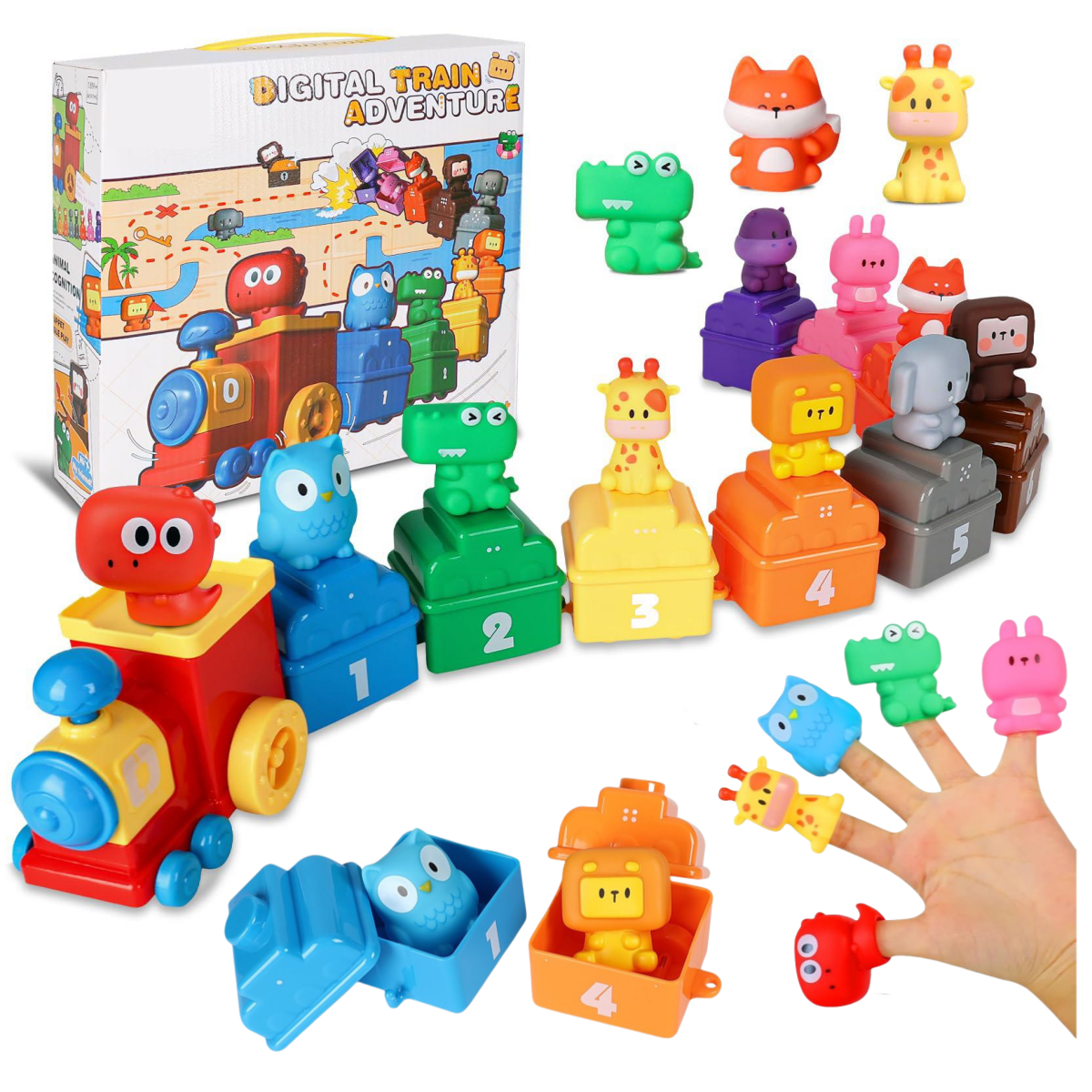 10 in 1 Digital Train Montessori Toy Color Sorting Number Cognition ...