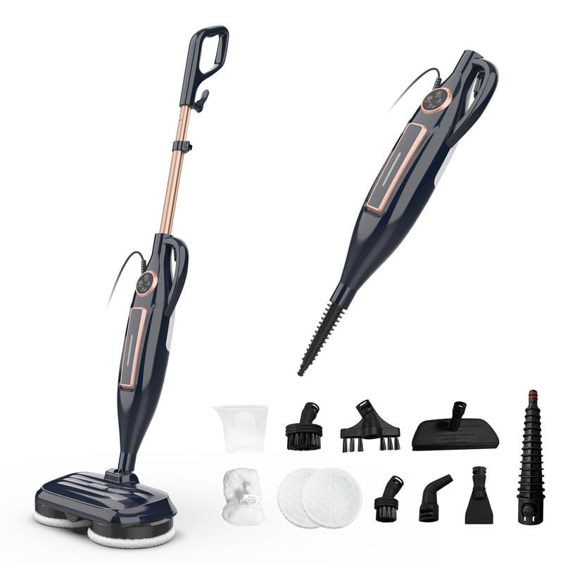 10-in-1 Electric Steam Mop with Detachable Handheld Steamer Lightweight ...