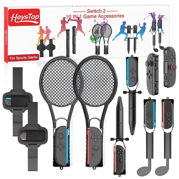 10-in-1 Family Sports Accessories Kit for Nintendo Switch 2 - Includes ...