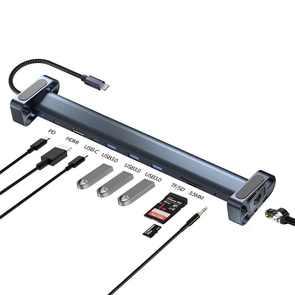 10-in-1 HUB Expandable Hub 3.0 Laptop Docking Station Desktop Stand ...