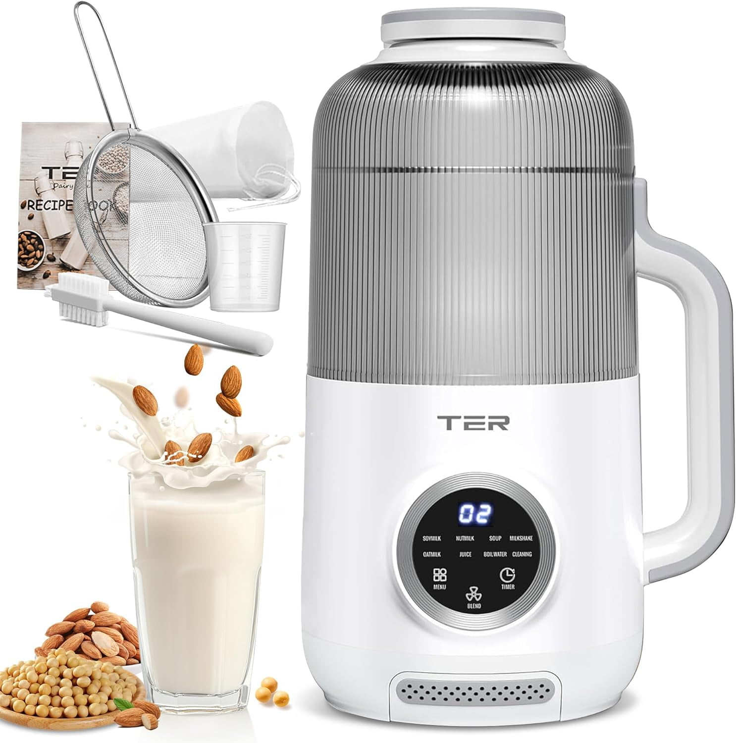 10-in-1 Nut Milk Maker Blender, Milkshake Maker 40oz Capacity, Auto ...