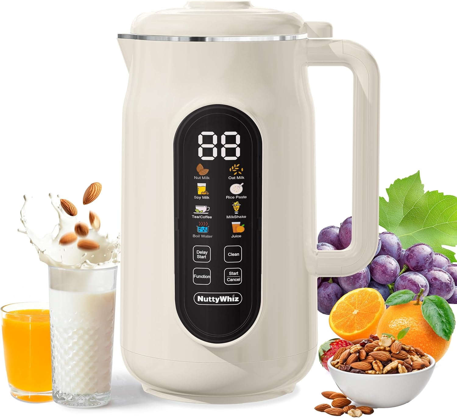 10-in-1 Nut Milk Maker Machine,10 Blade 42oz Homemade Almond, Soy, Oat ...