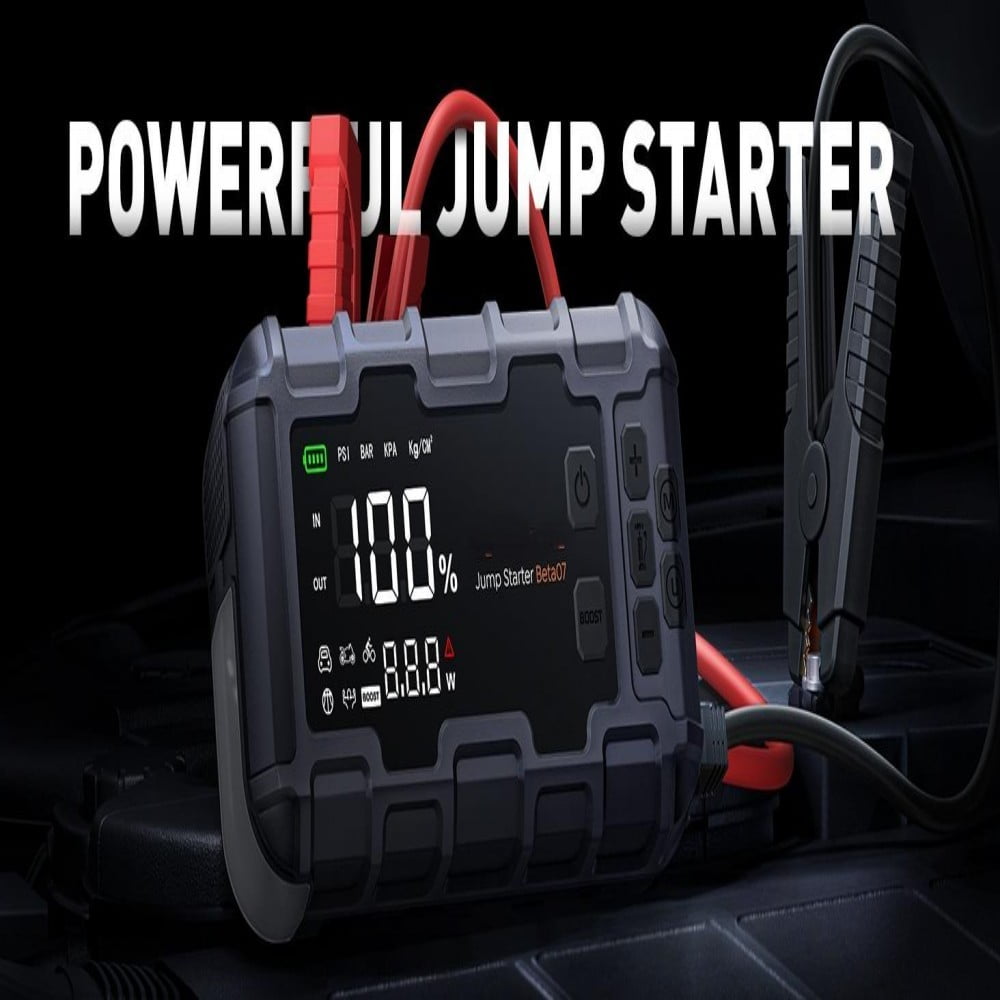 10-in-1 Portable Car Battery Jump Starter with Air Compressor 8000A ...