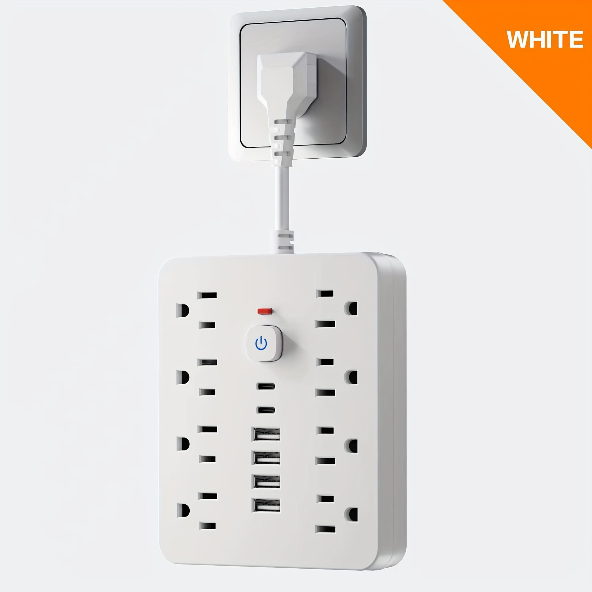 10-in-1 Power Strip w/ 4 AC Outlets & 6 USB Ports (2 Type-C) - Overload ...