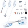 10-in-1 Steam Mop with Detachable Handheld Steamer 350ml Tank Rapid ...
