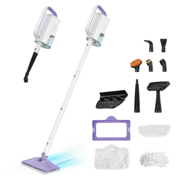 10-in-1 Steam Mop with Rotating Pads & Steam Blaster for Hard Floors, 3 ...