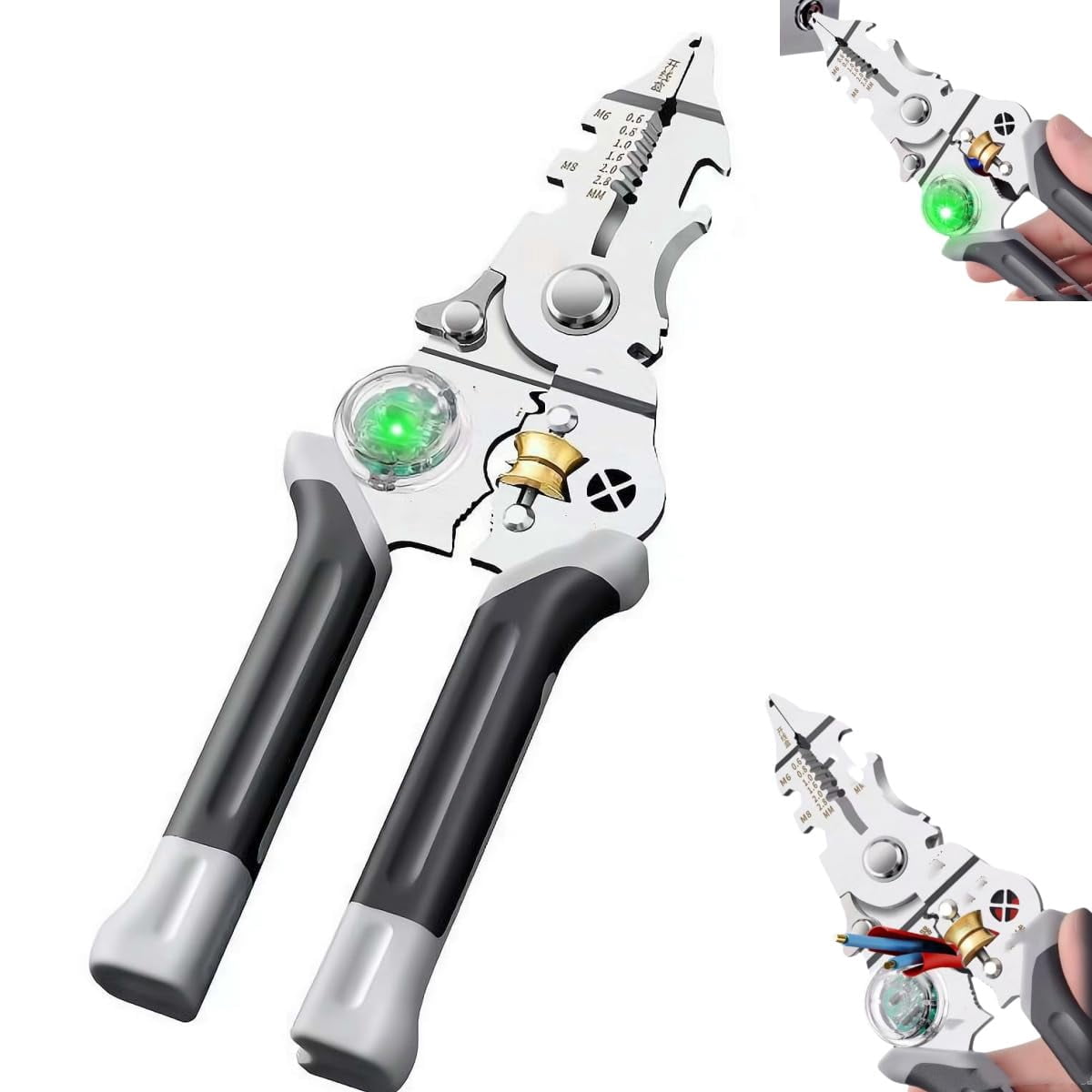 10-in-1 Wire Crimper Stripper with Voltage Tester, Multifunction Wire ...