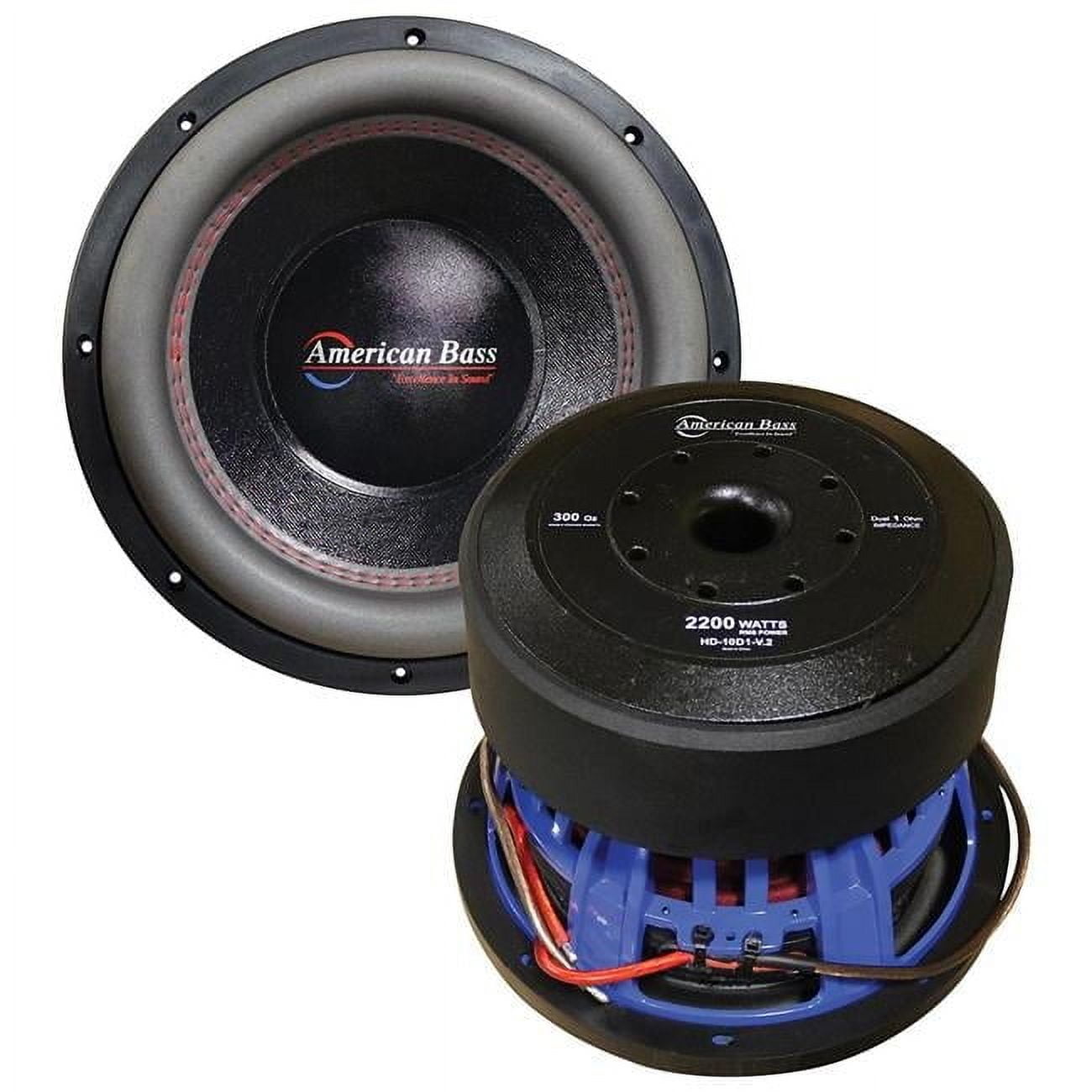 10 in. 1 ohm 4000W Maximum 2200 RMS Dual Woofer - Walmart.com
