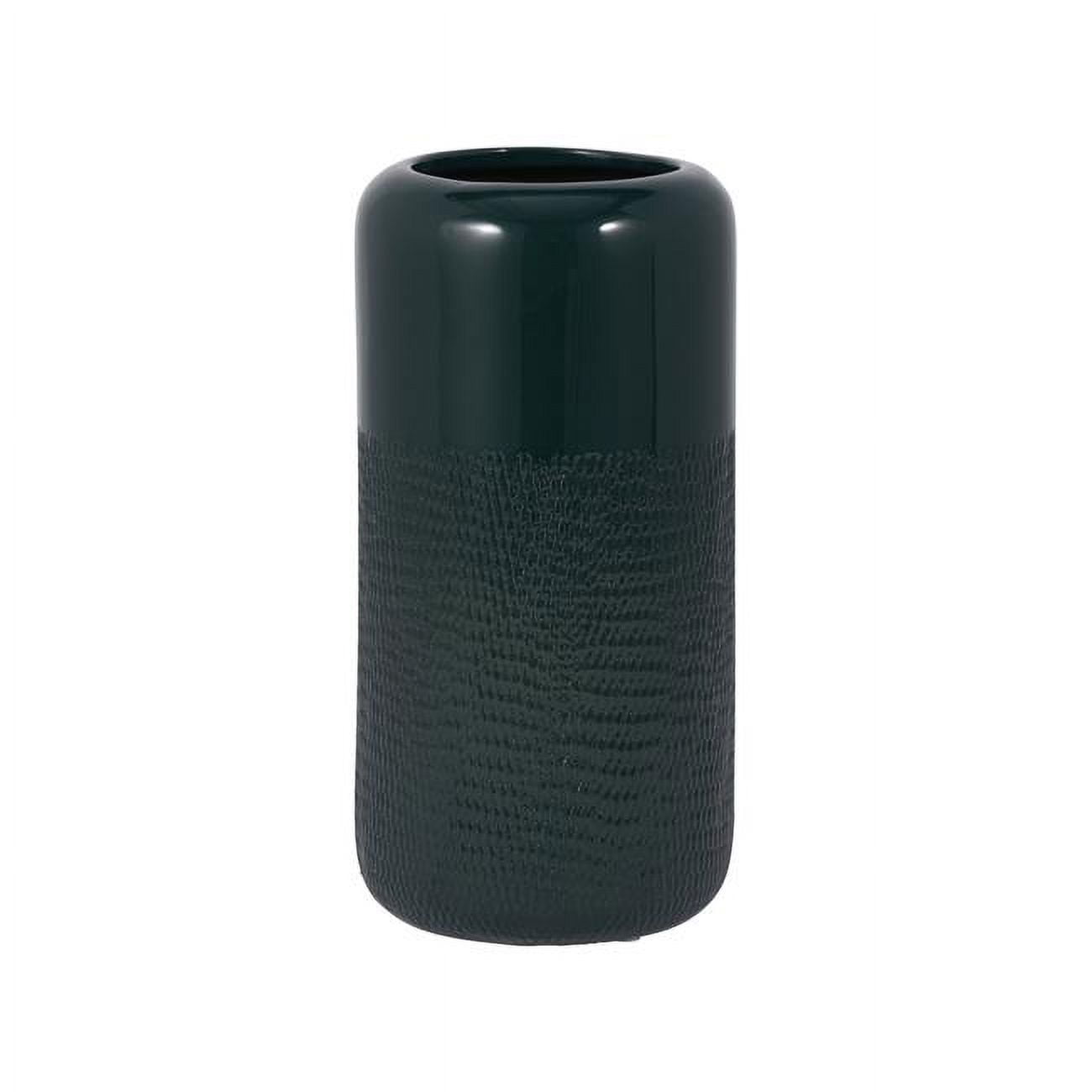 10 in. Ceramic Grooved Vase, Green - Walmart.com