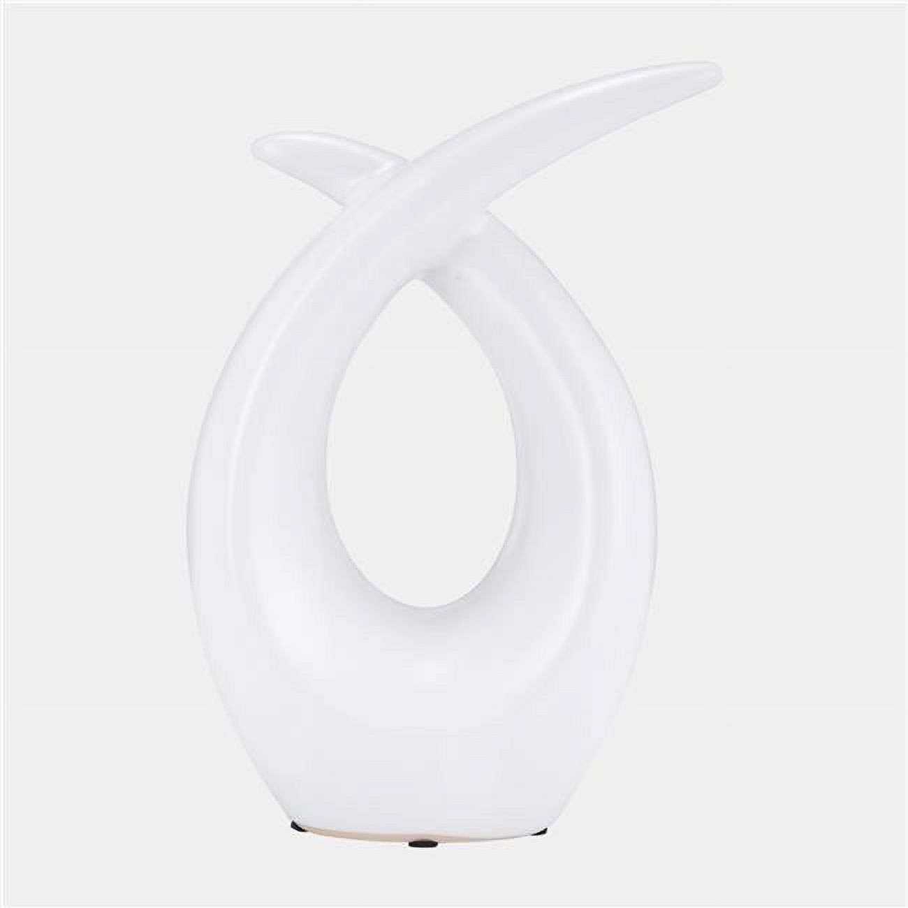 10 in. Ceramic Loopy Table Top Accent, White - Walmart.com