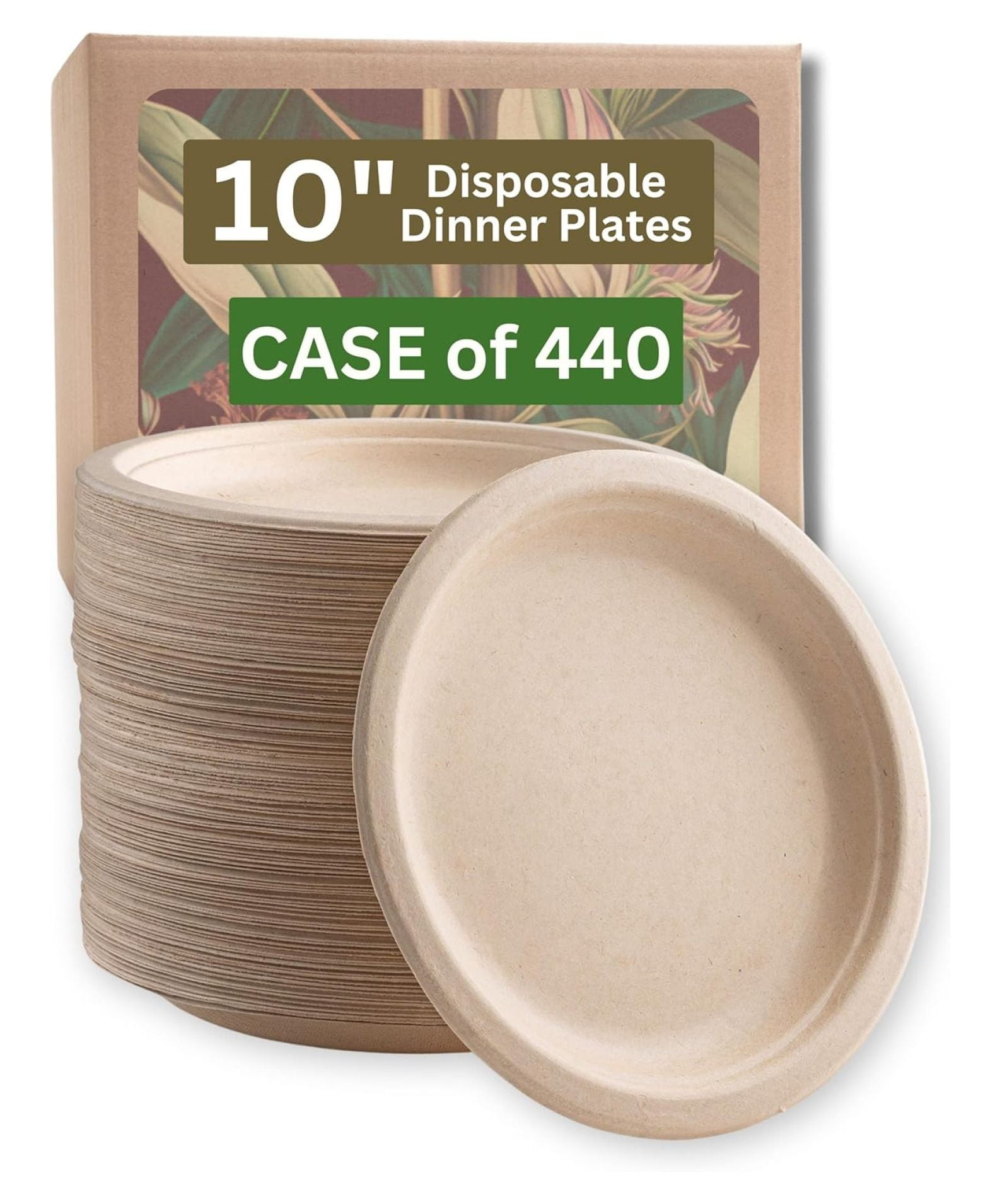 10 in. Disposable Plates Paper Plates Compostable Plates Heavy Duty ...