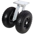 10 in Dual Flat Free Wheels Swivel Caster, 660LBS LOAD CAPACITY ...