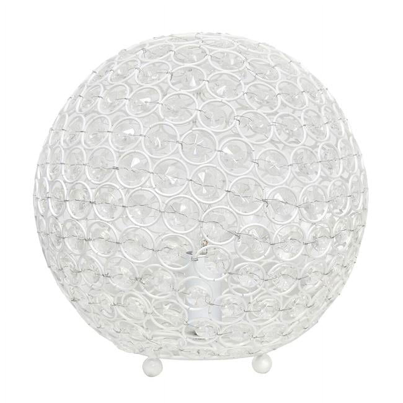10 in. Elipse Crystal Ball Sequin Table Lamp, White - Walmart.com
