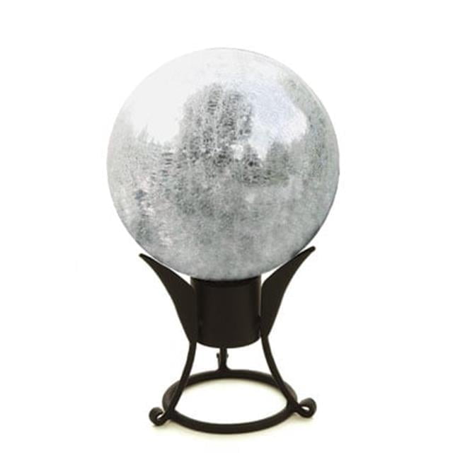 10 in. Gazing Globe in Silver with Crackle - Walmart.com