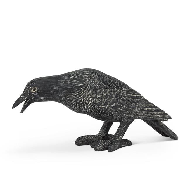 10 in. Head Up Crow Statue, Black - Walmart.com