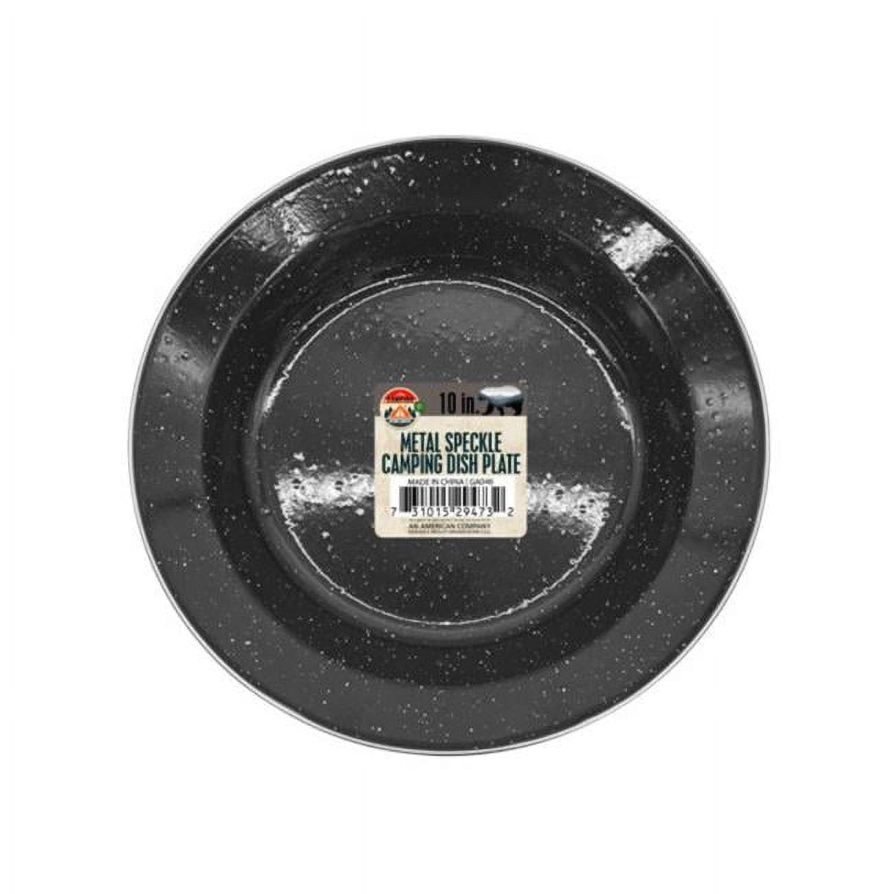 10 in. Metal Speckle Camping Dish Plate - Pack of 16 - Walmart.com