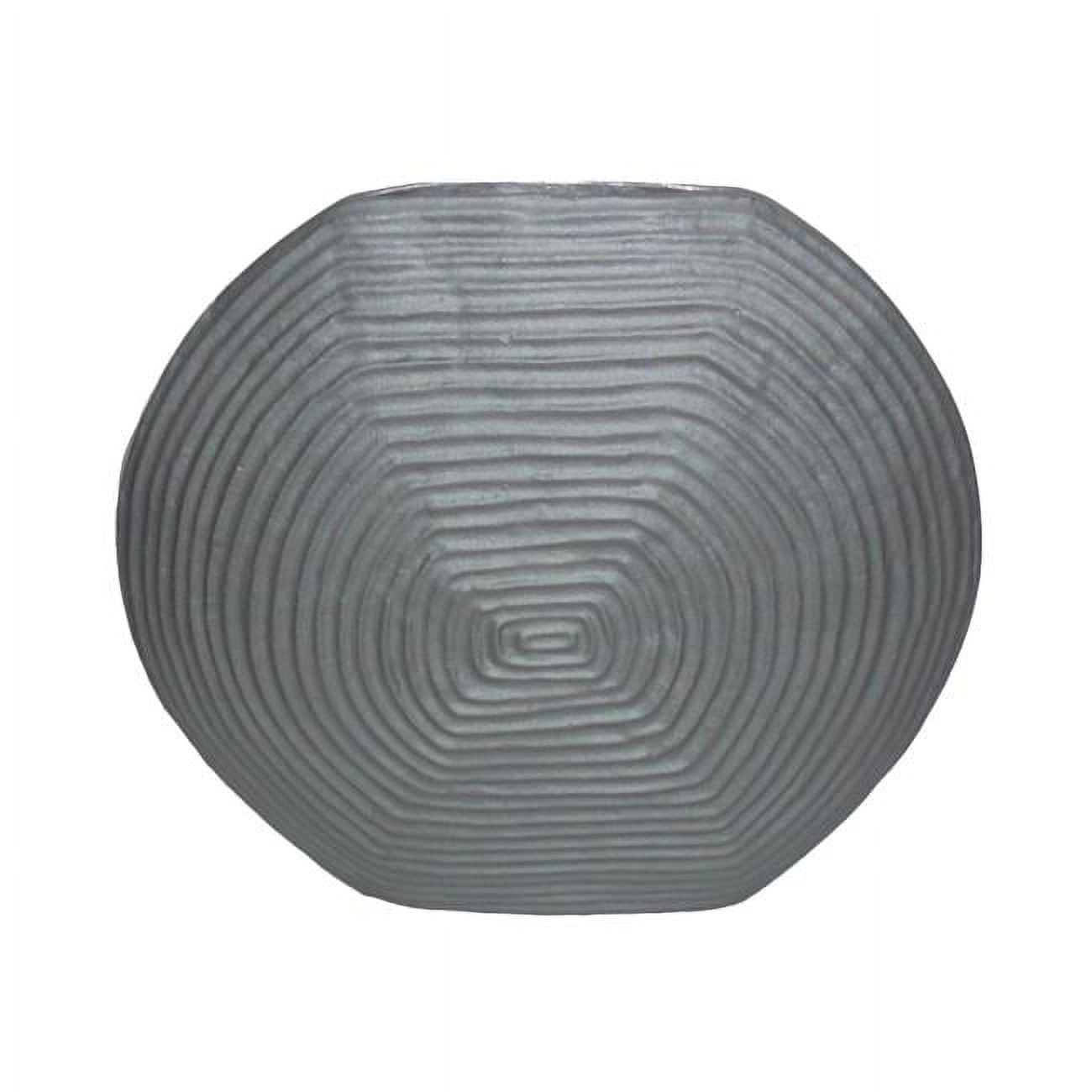 10 in. Metal Swirl Pattern Vase, Grey - Walmart.com