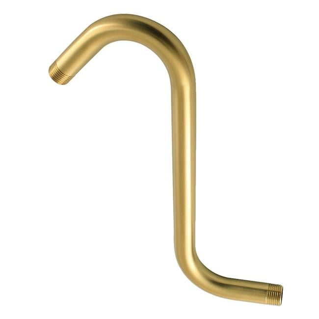 10 in. Showerscape S-Shape Shower Arm, Brushed Brass - Walmart.com
