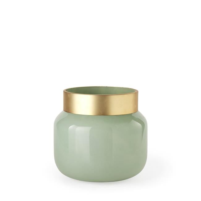 10 in. Smokey Green & Glass Rounded Square Vase - Walmart.com