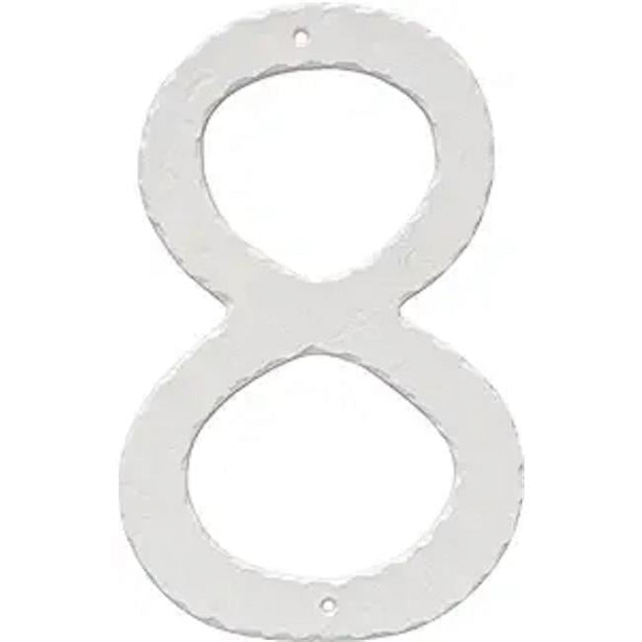 10 in. Textured House Number, White - Number 8 - Walmart.com