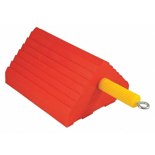 10 in. Urethane Wheel Chock with Handle, Orange - Walmart.com