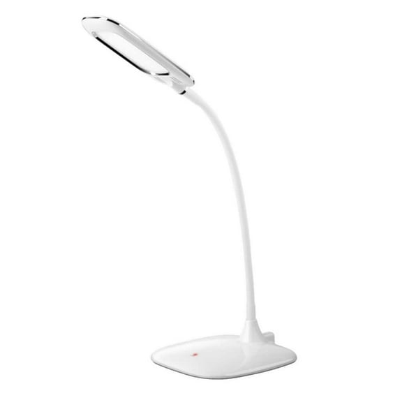 10 in. White LED Desk Lamp with 3 Level Brightness and Touch Sensitive ...