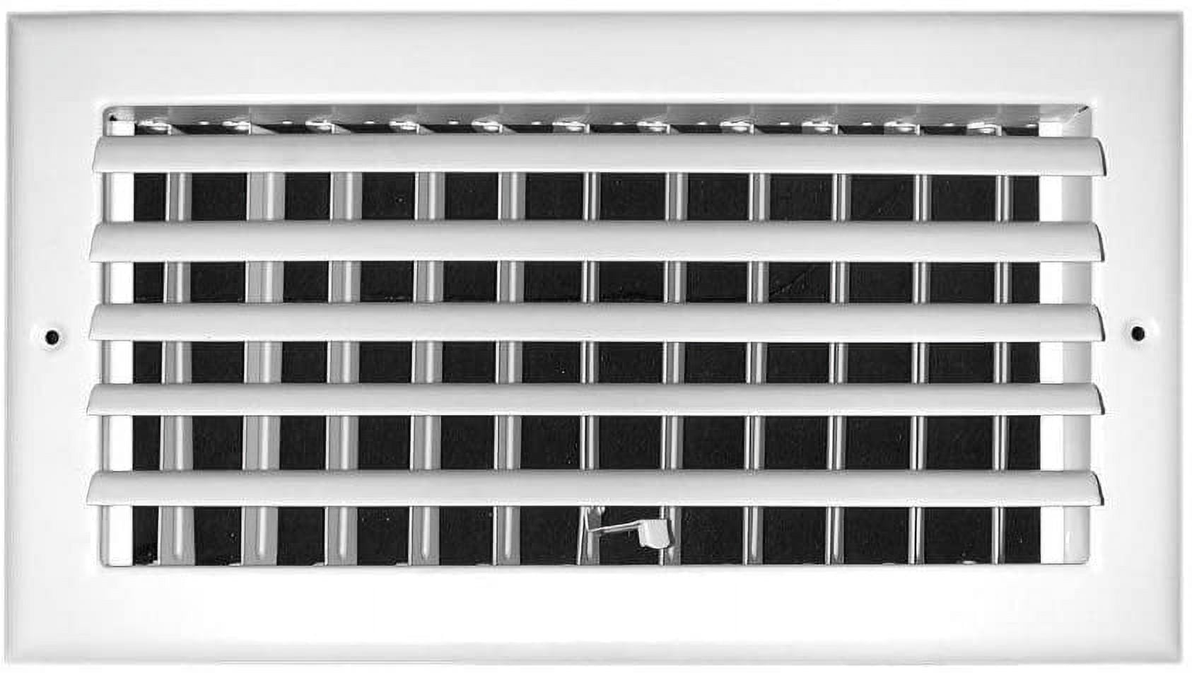 10 in. x 8 in. 1 Way Aluminum Adjustable Curved Blade Wall/Ceiling ...