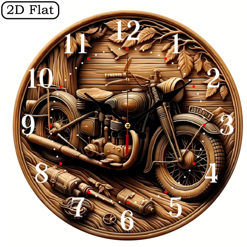 This 10-inch 2D flat "locomotive" theme wall clock is suitable for ...