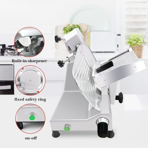 10-inch 340W Home Use and for Commercial Electric Food Slicer with ...
