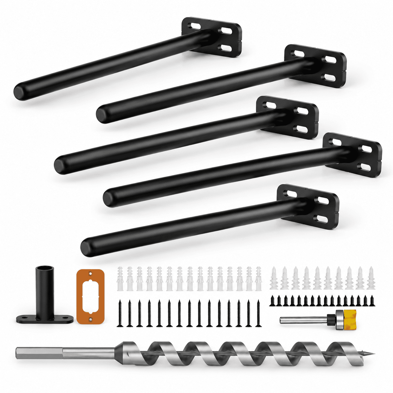10 inch-6pcs Heavy Duty Metal Floating Shelf Brackets, Invisible ...