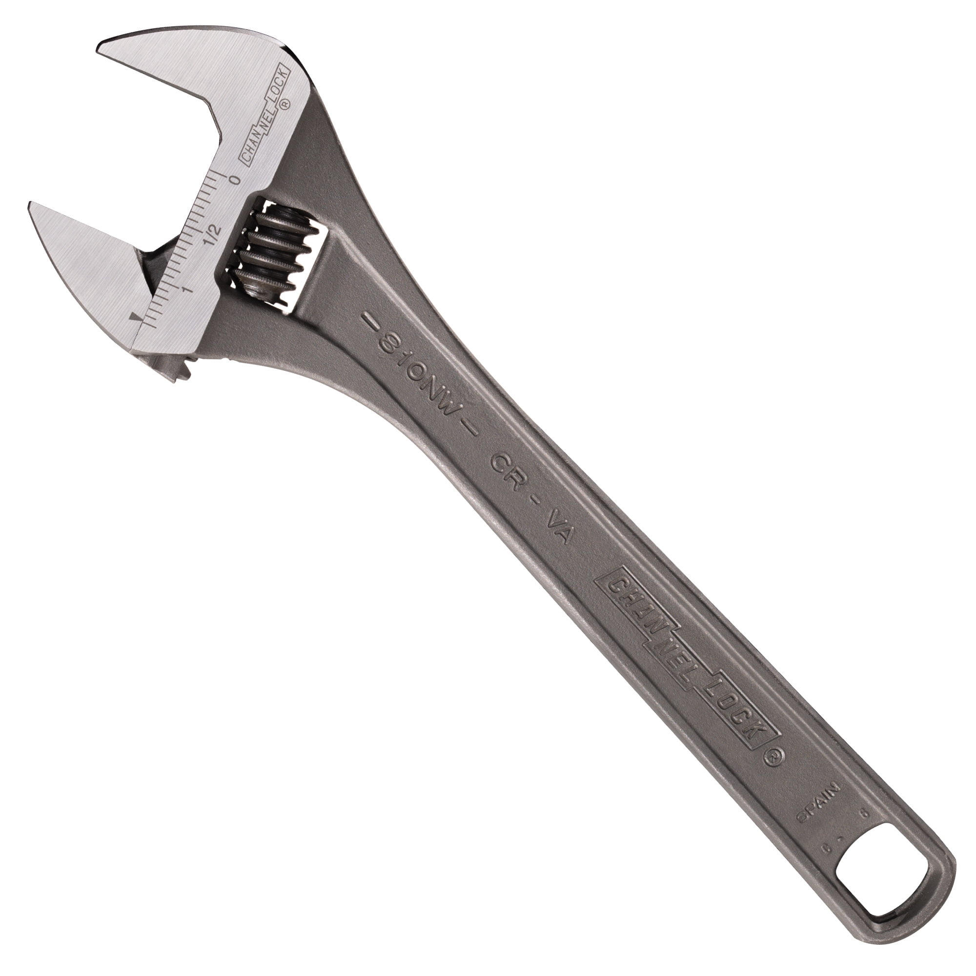 CHANNELLOCK 10-inch Adjustable Wrench, Black Phosphate/ Oxide Finish ...