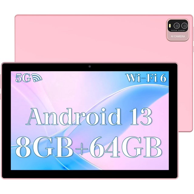 10 inch Android 13 Tablet, 8GB RAM+64GB ROM+512GB Expandable Computer Tablets PC, IPS Screen, 2 ...