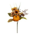 10-inch Artificial Silk Orange Pumpkin Mixed Fall Pick, for Indoor Use ...