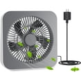 10 inch Box Fan, Small Window Fan with 3 Speeds, 8HRS Timer Function ...